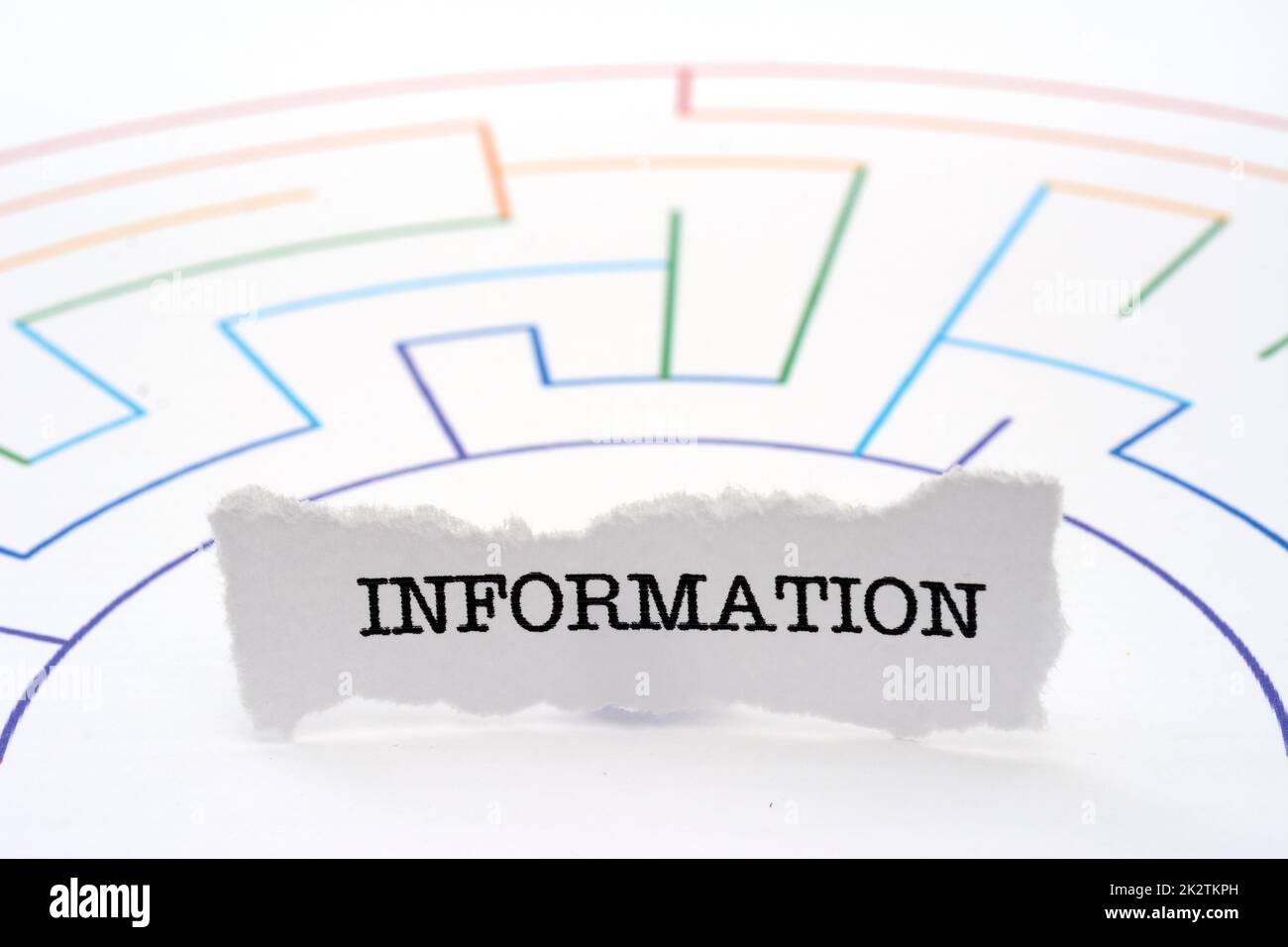 Information text on maze Stock Photo - Alamy