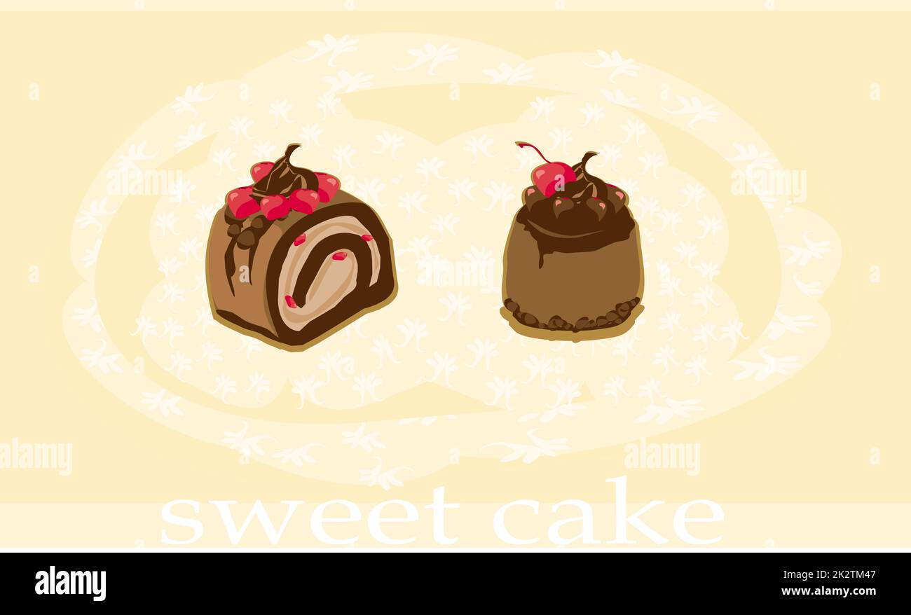 sweet cakes card Stock Photo - Alamy