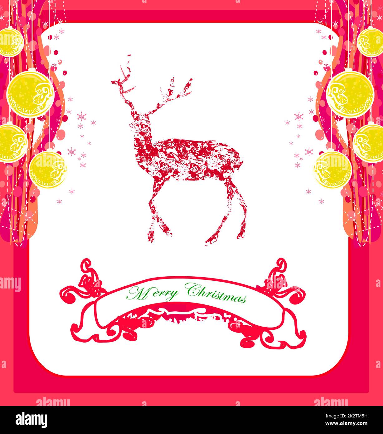 reindeer design abstract Christmas card Stock Photo - Alamy