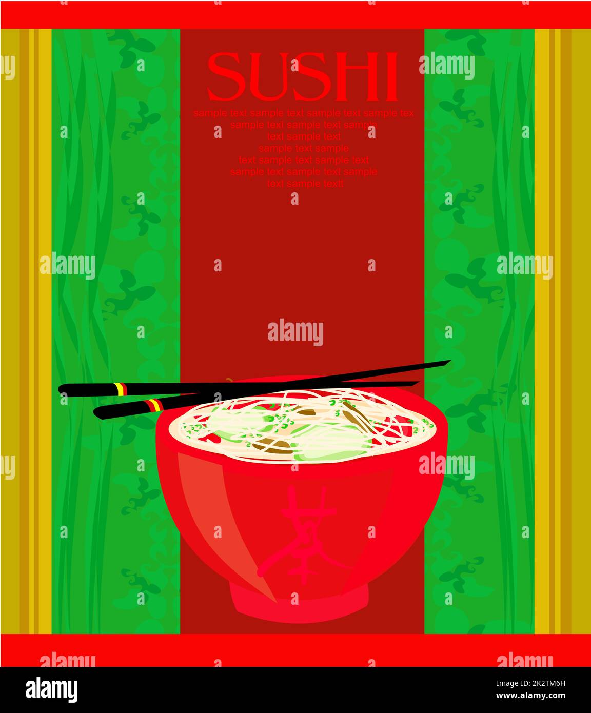 template of asian food menu Stock Photo - Alamy