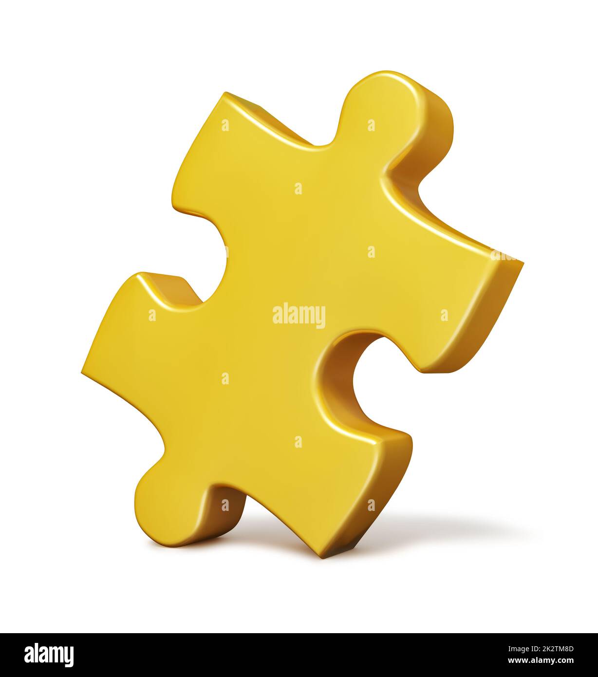 Single yellow puzzle piece isolated Stock Photo - Alamy