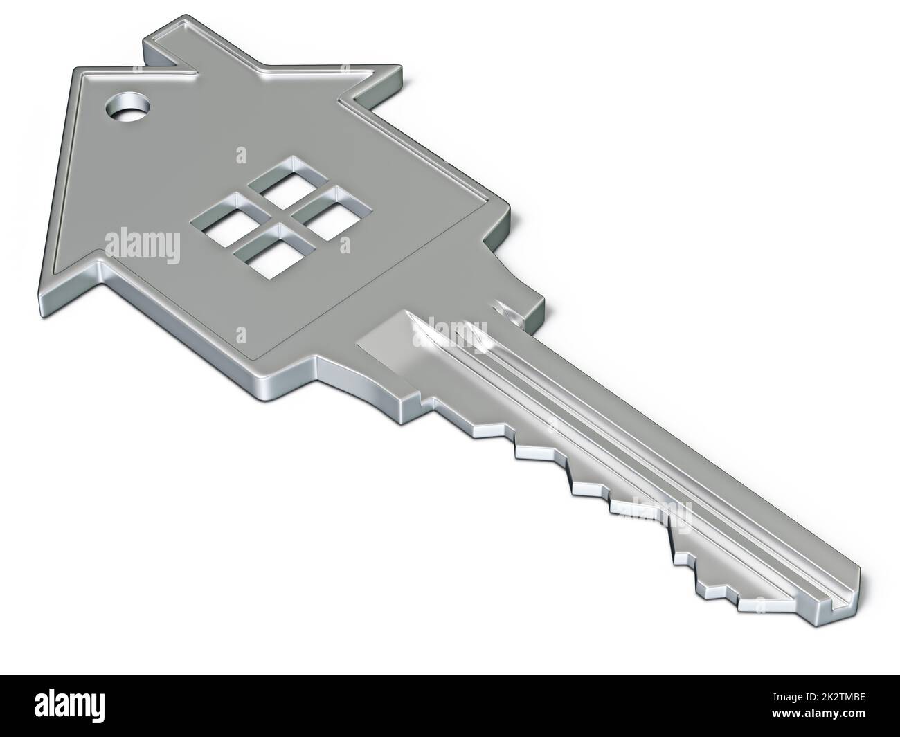 House shaped key isolated on white Stock Photo - Alamy