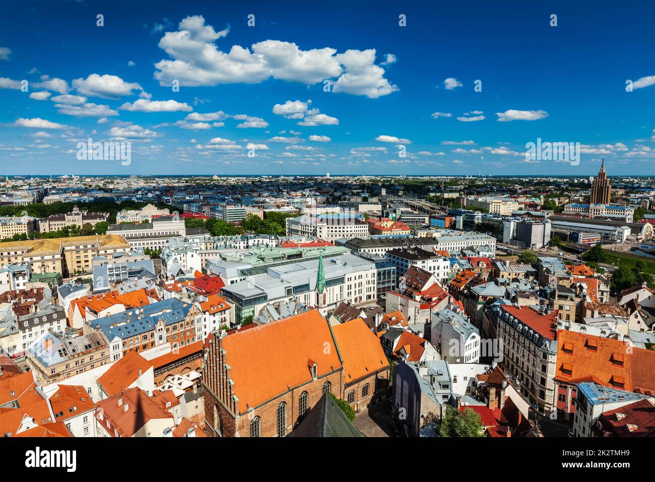 Aerial view of Riga, Latvia Stock Photo - Alamy