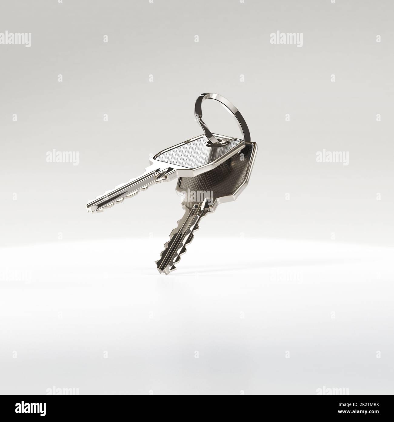 Two keys on a ring Stock Photo - Alamy