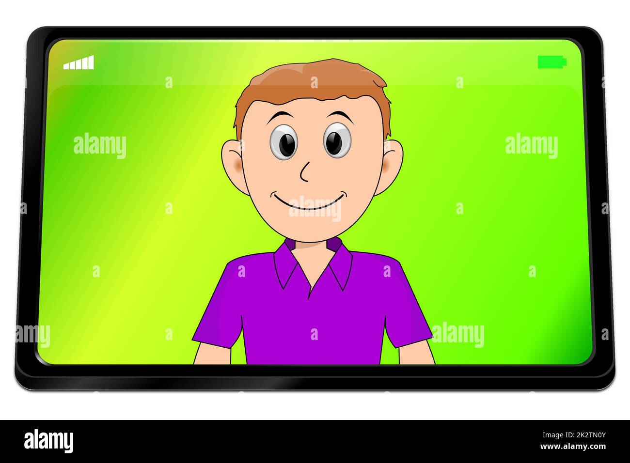 Videoconference business meeting screen Cut Out Stock Images & Pictures ...