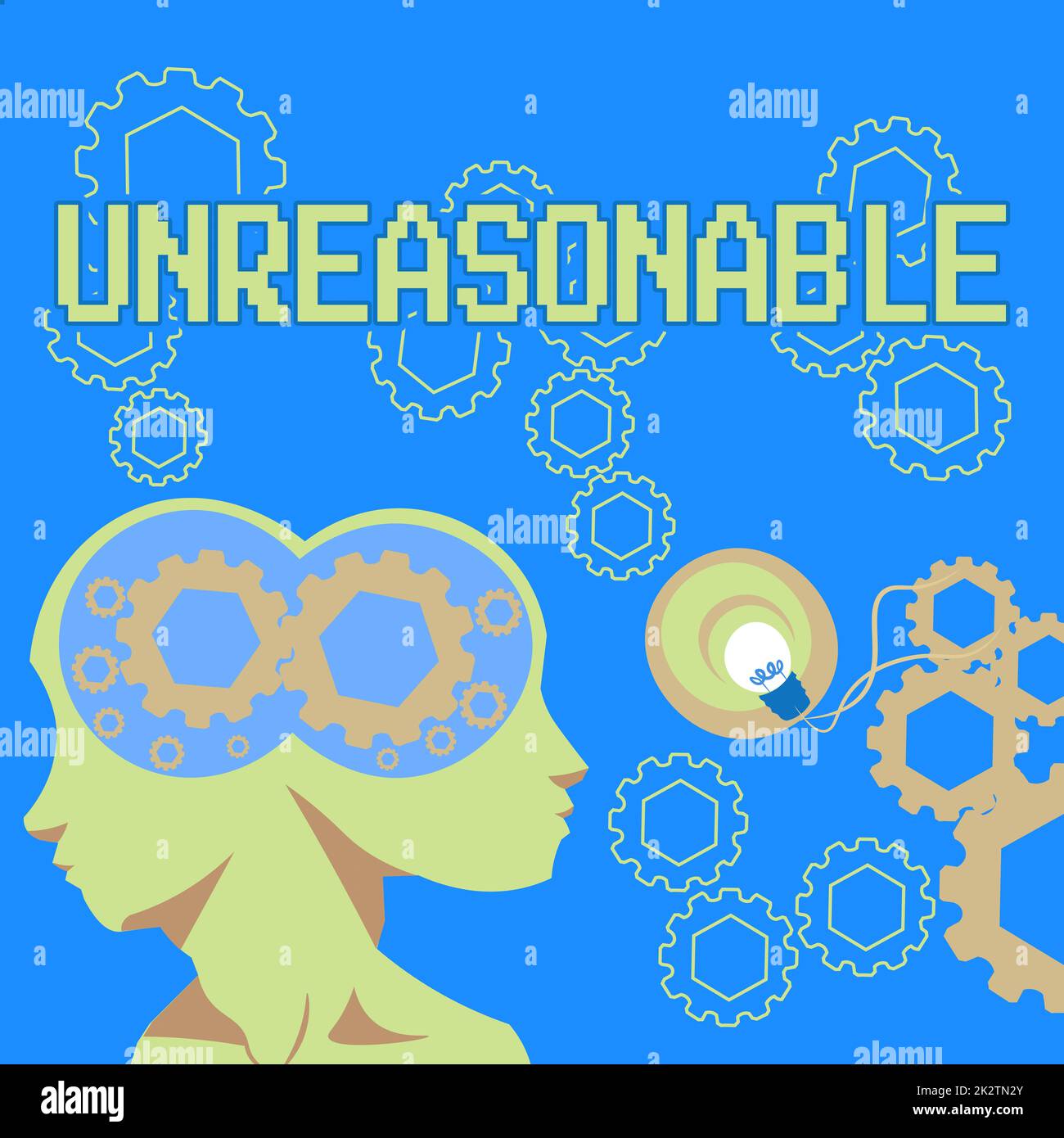 Text caption presenting Unreasonable. Conceptual photo Beyond the ...