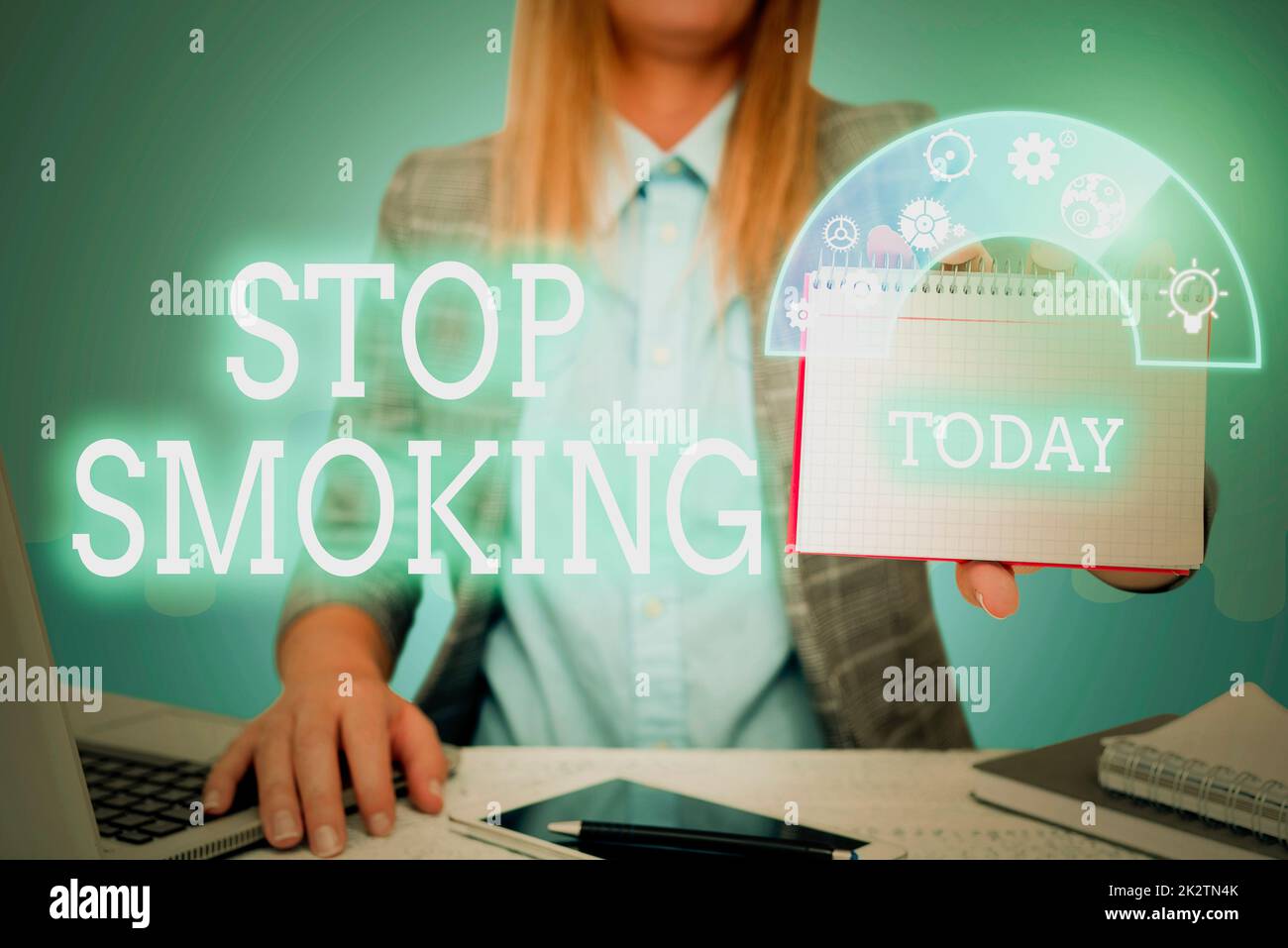 Text sign showing Stop Smoking. Business idea Discontinuing or stopping the use of tobacco ...