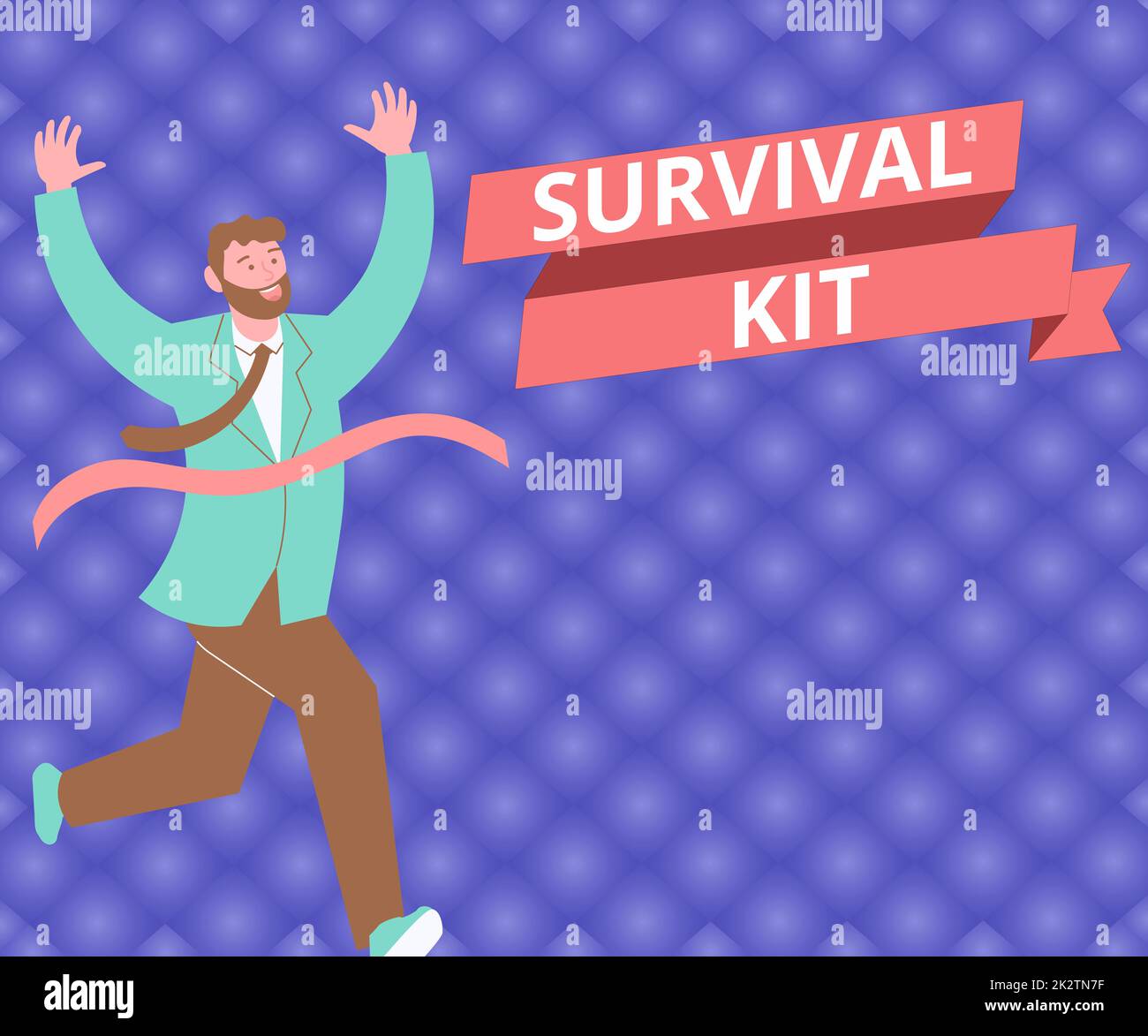 Hand writing sign Survival Kit. Word Written on Emergency Equipment ...