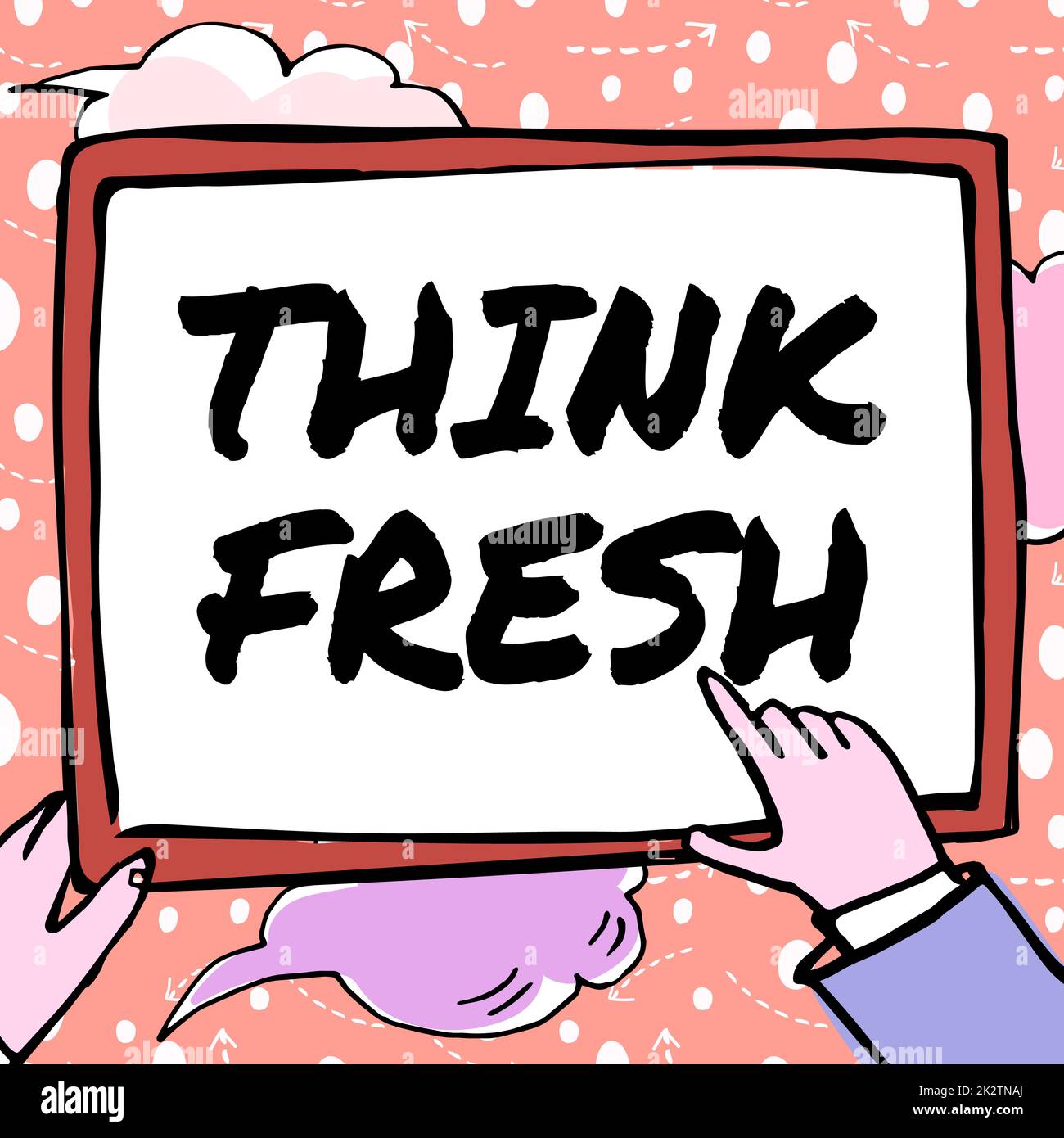 Inspiration showing sign Think Fresh. Business showcase Thinking on ...