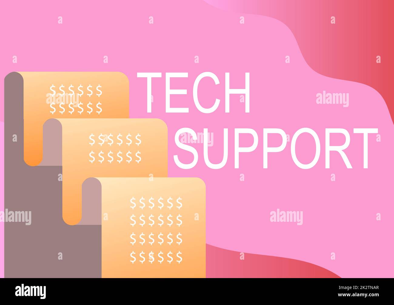 Text caption presenting Tech Support. Internet Concept Assisting ...