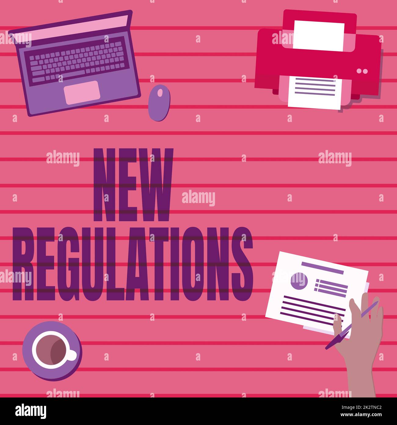 Sign displaying New Regulations. Concept meaning Regulation controlling ...