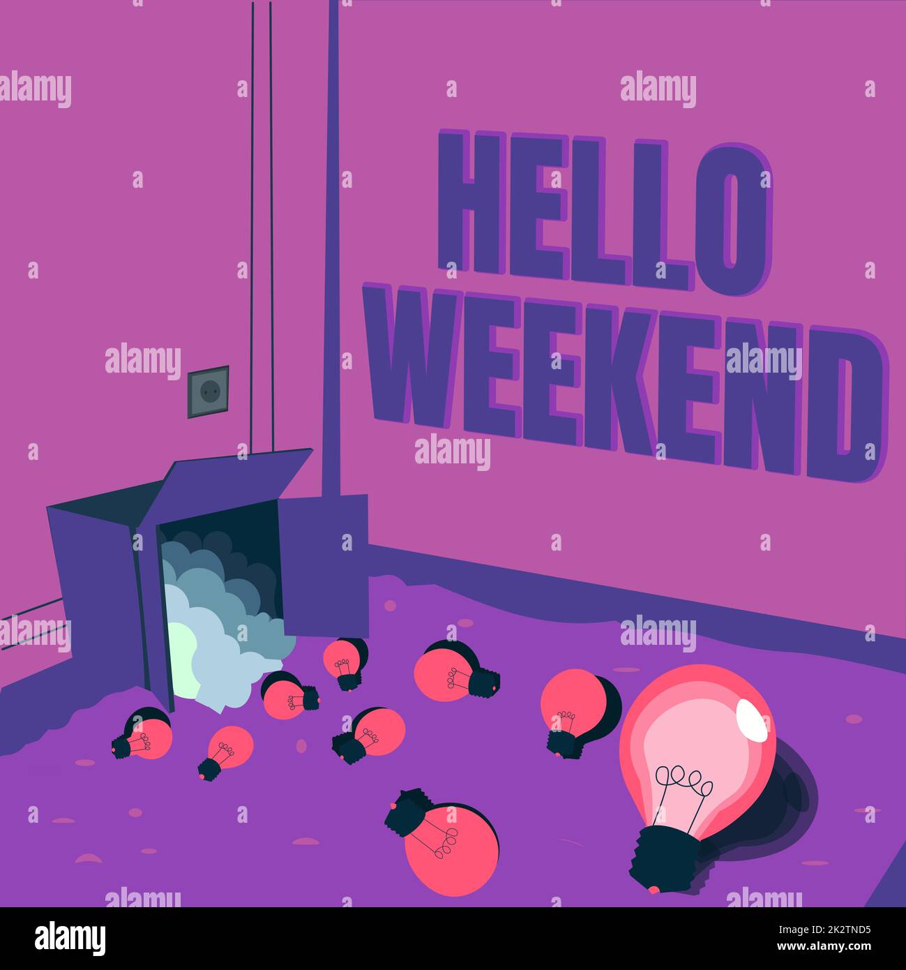 Handwriting text Hello Weekend. Conceptual photo Getaway Adventure ...