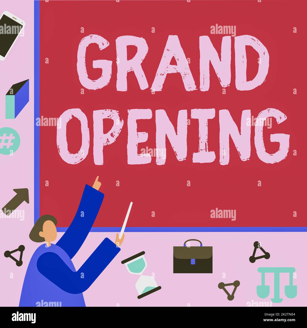 Inspiration showing sign Grand Opening. Business approach Ribbon ...