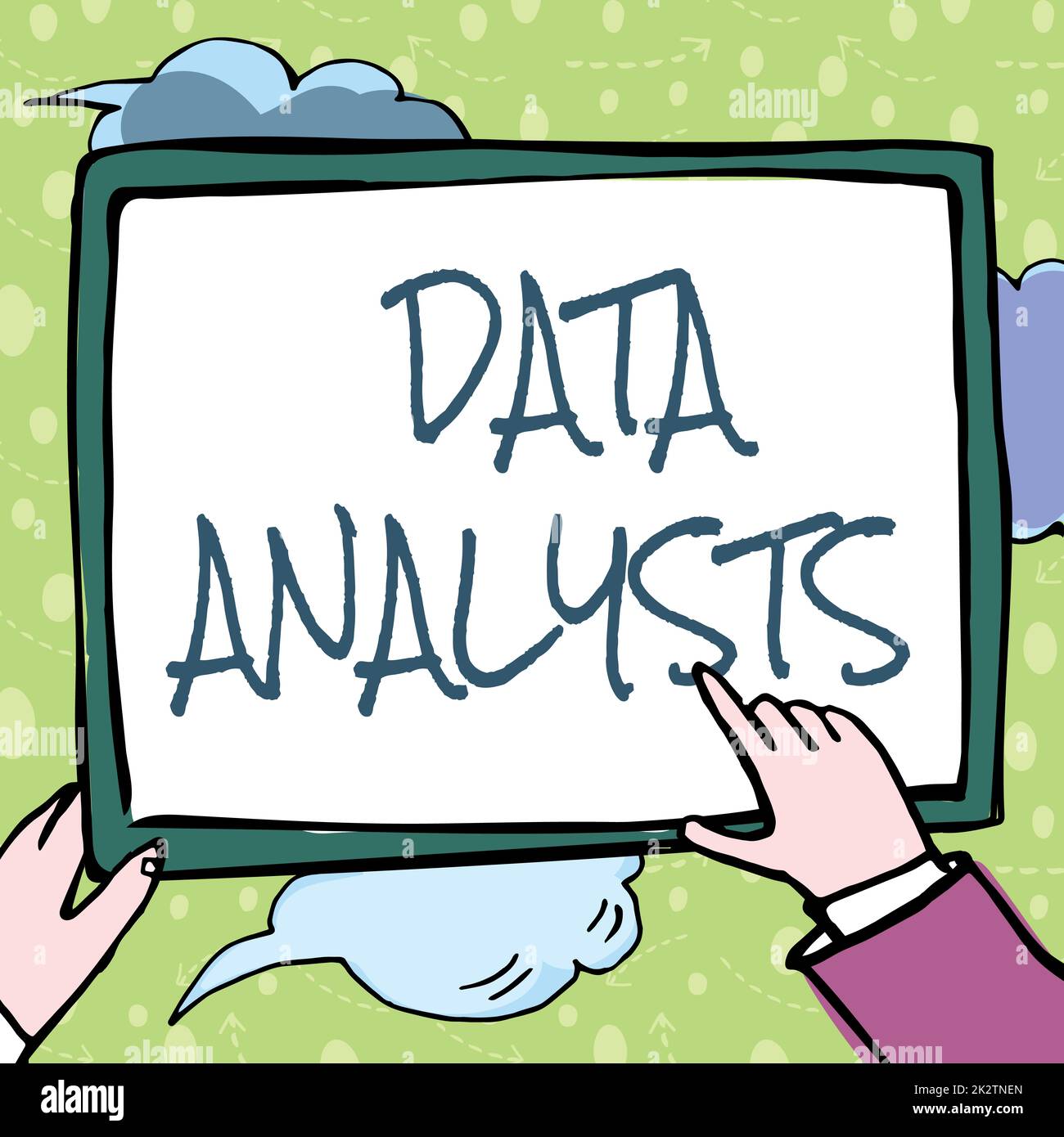 Text sign showing Data Analysts. Word Written on Programmer Design and Create Report Identifies ...