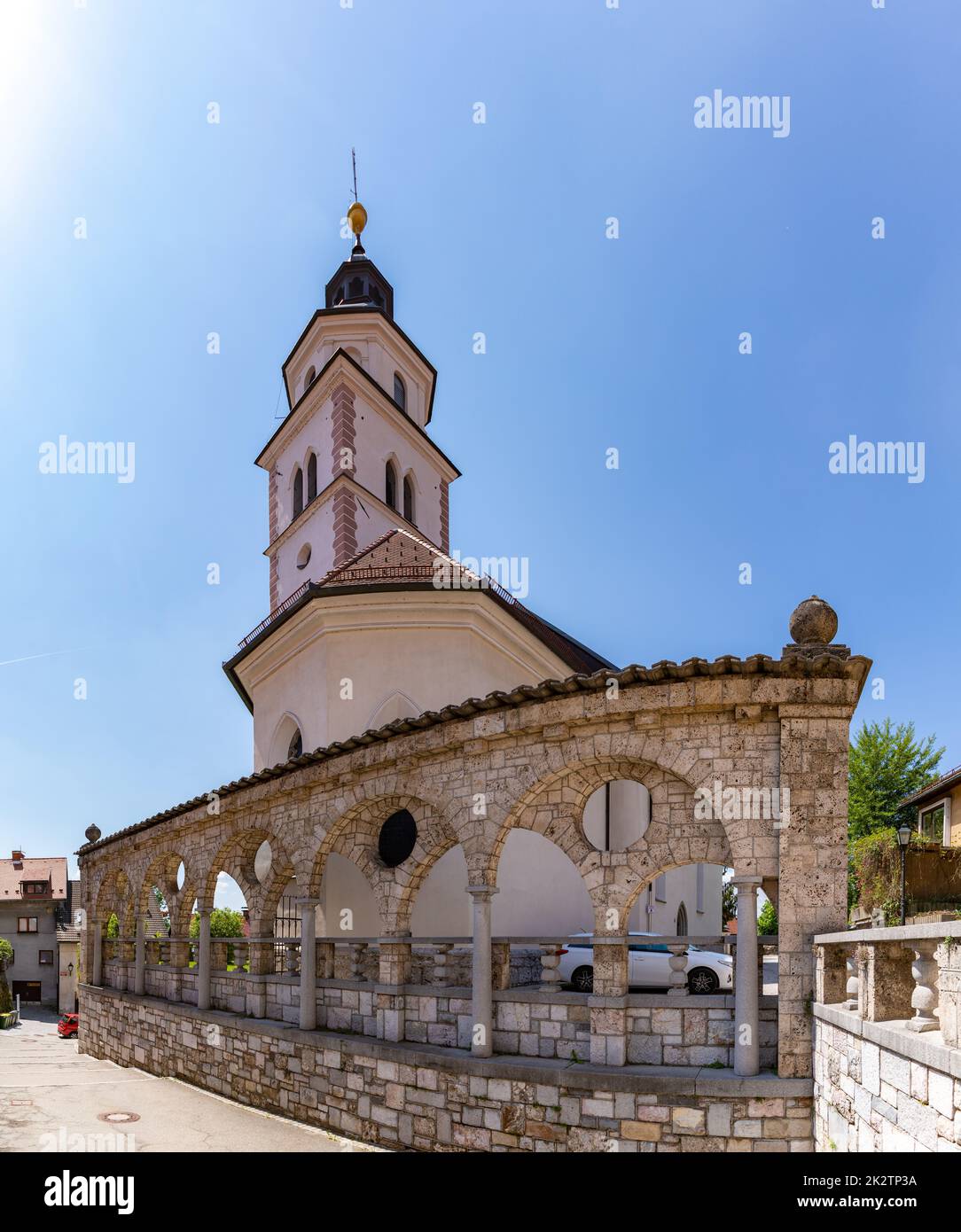 PleÄ nik Arches, and St. Mary of the Rosary Church Stock Photo - Alamy