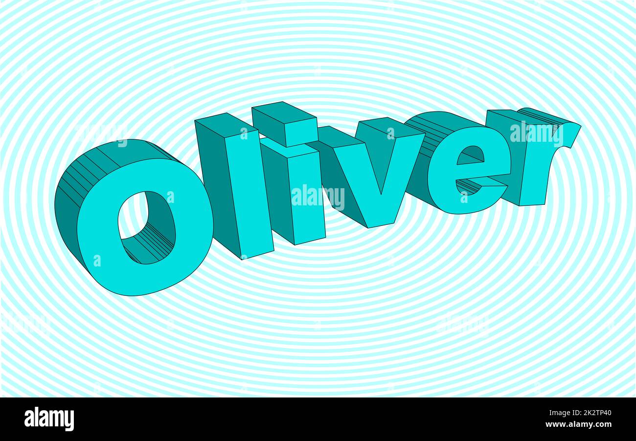 Baby Boy Name Oliver Stock Photo - Alamy