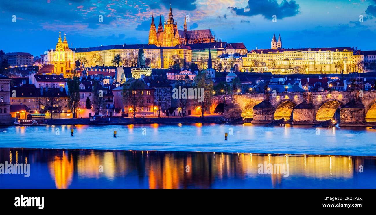 Panorama prague castle in hi-res stock photography and images - Alamy