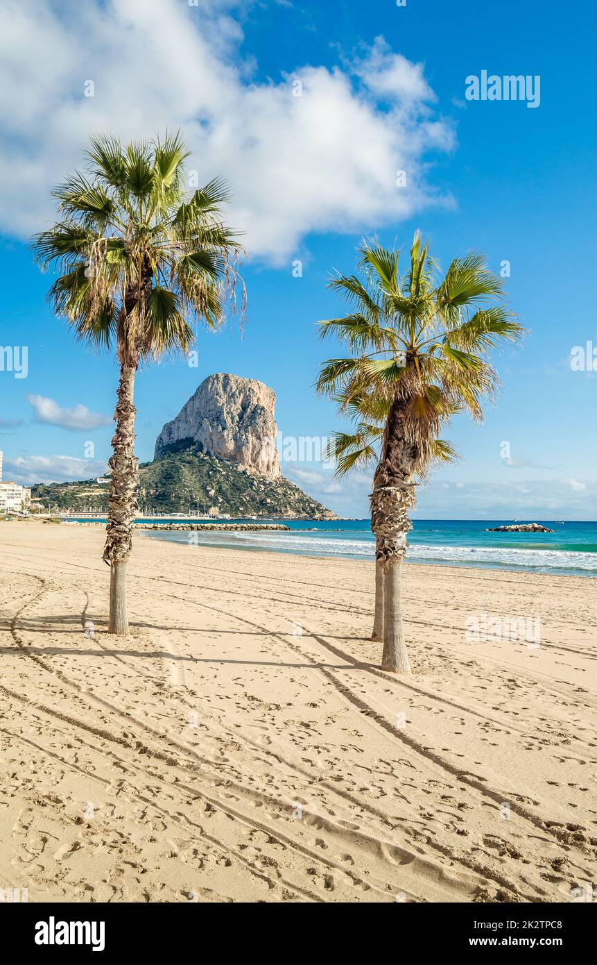Mediterranean beach in Calpe, Spain Stock Photo - Alamy
