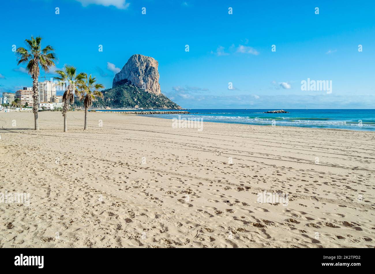 Mediterranean beach in Calpe, Spain Stock Photo - Alamy