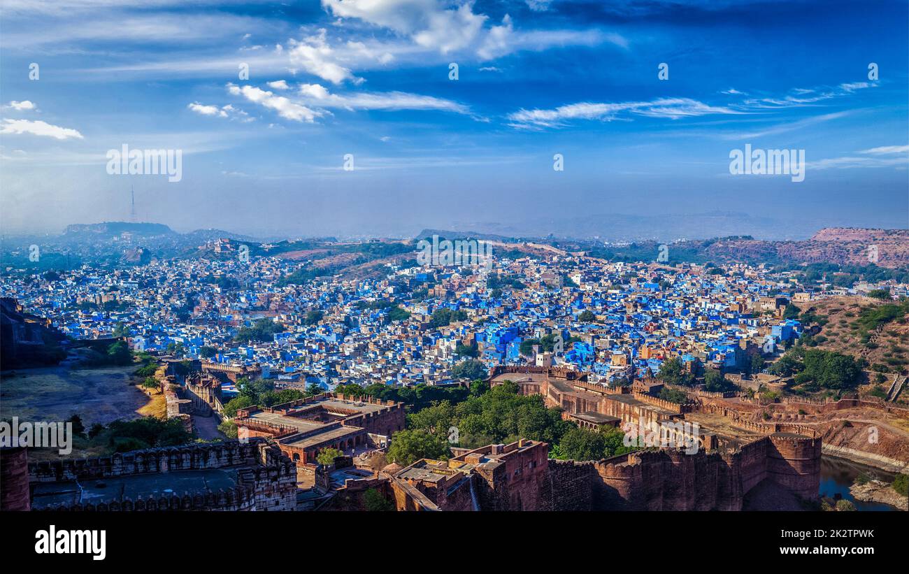 Panorama of Jodhpur Blue City. Rajasthan, India Stock Photo - Alamy