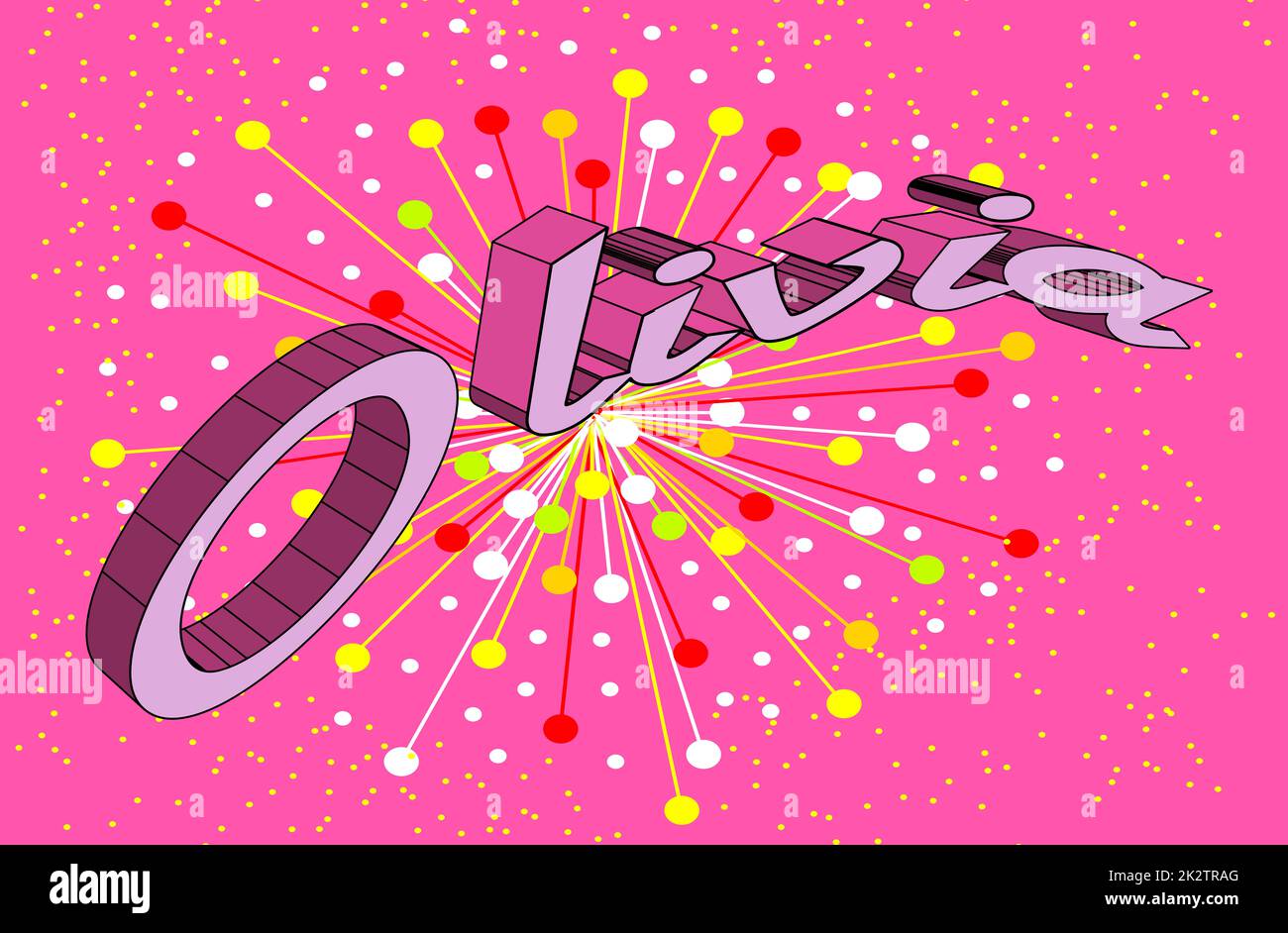 Baby Girl Name Olivia Abstract Background Stock Photo - Alamy