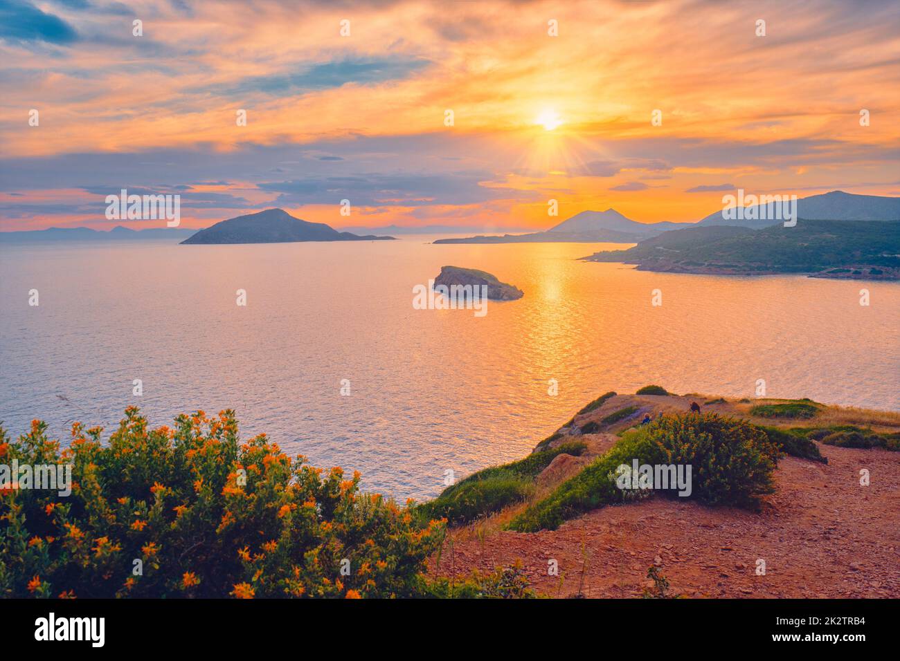 Greek islands sunset hi-res stock photography and images - Alamy