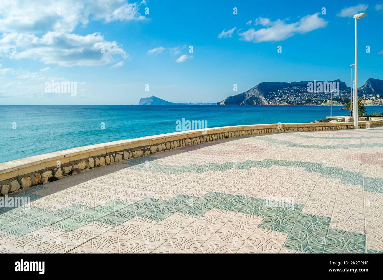 View of the seafront of Calpe, Spain Stock Photo - Alamy