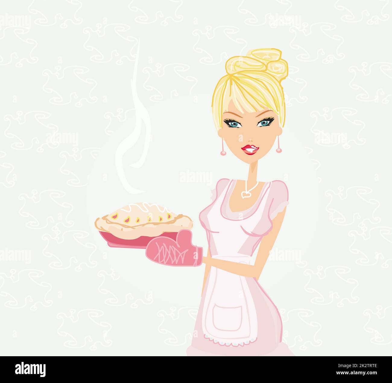 Retro lady cake hi-res stock photography and images - Alamy