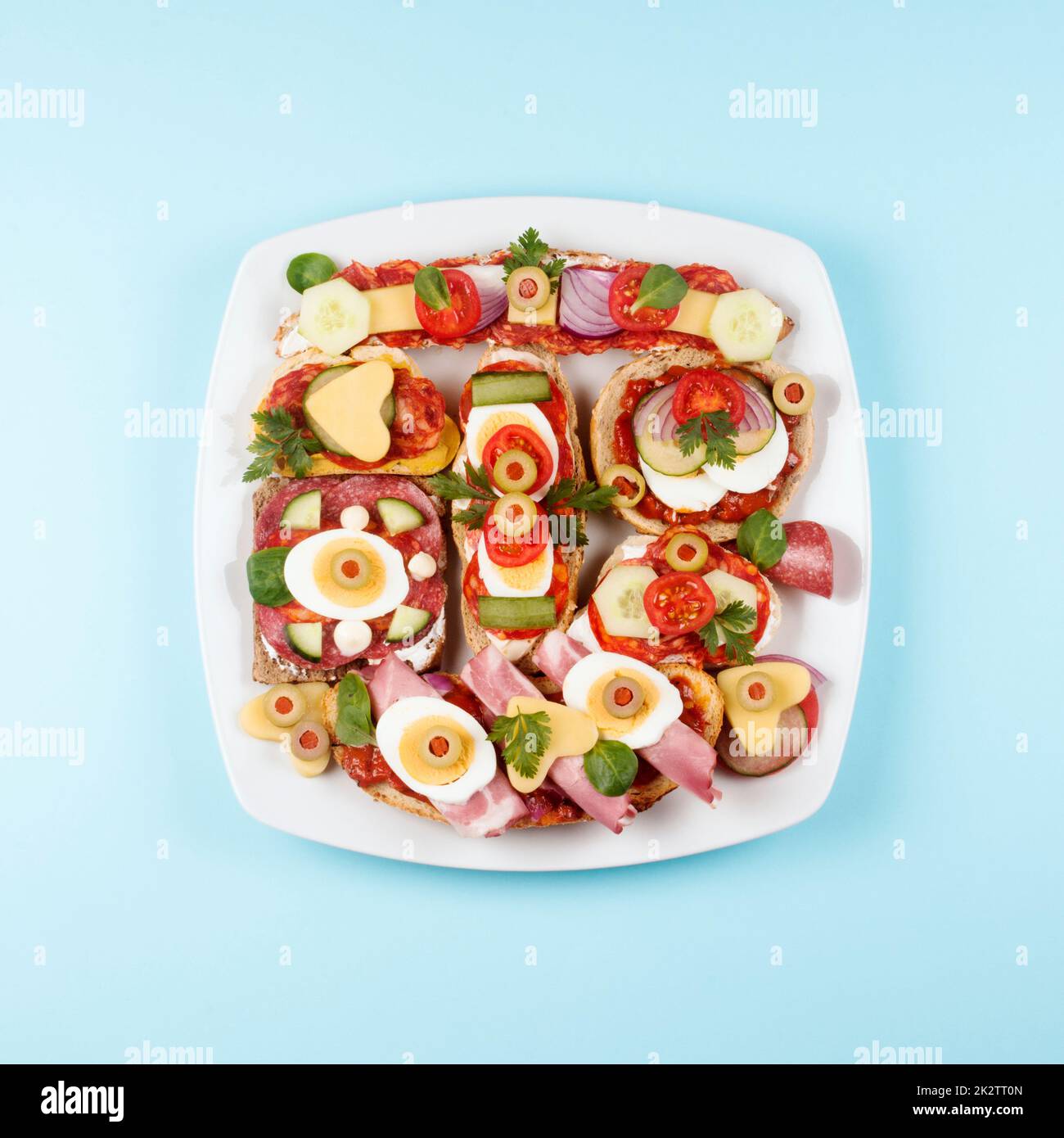 sandwich platter top view Stock Photo - Alamy