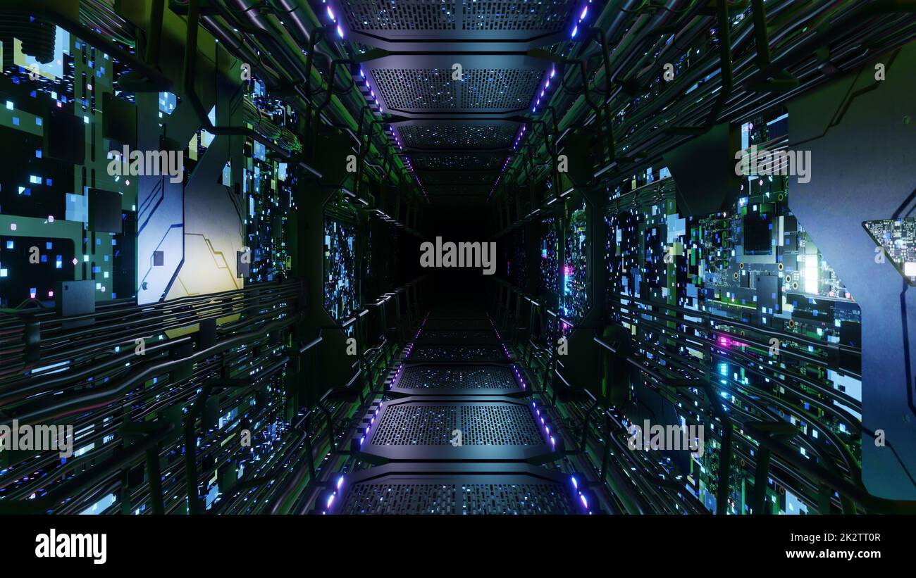 Digital hexadecimal code data tunnel hi-res stock photography and ...