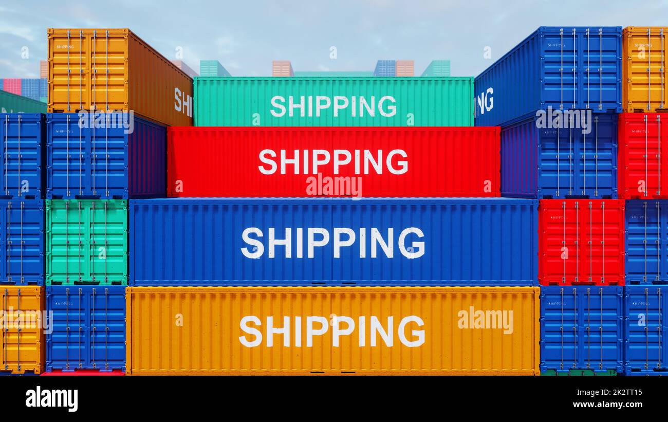 The Stack Containers For Marker Stock Photo - Alamy