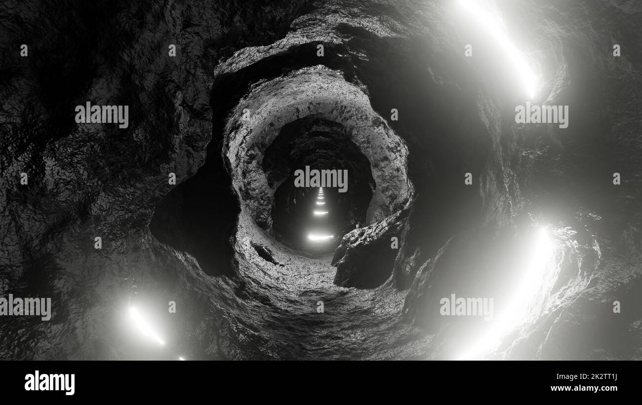 Inside Underground Stone Cave Stock Photo - Alamy