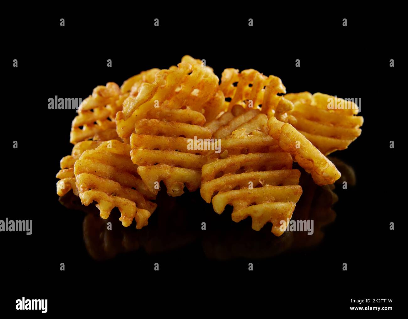 Tasty fried waffle French fries Stock Photo - Alamy