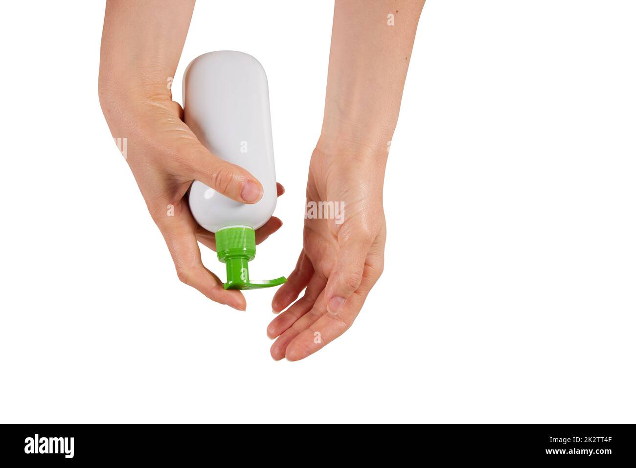 Crop woman applying soap on hands Stock Photo - Alamy
