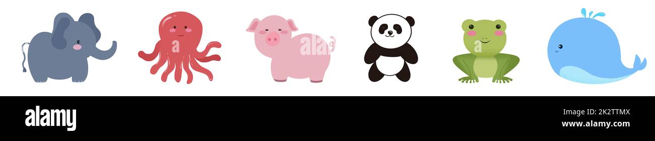 Cartoon pig collection Cut Out Stock Images & Pictures - Alamy