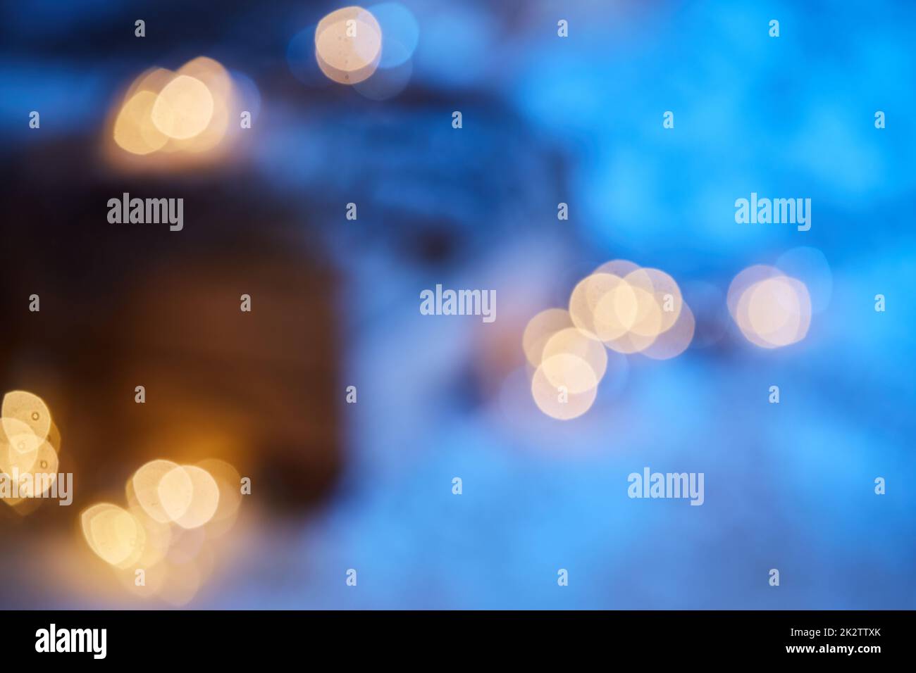 Blurred bokeh lights at winter night Stock Photo - Alamy