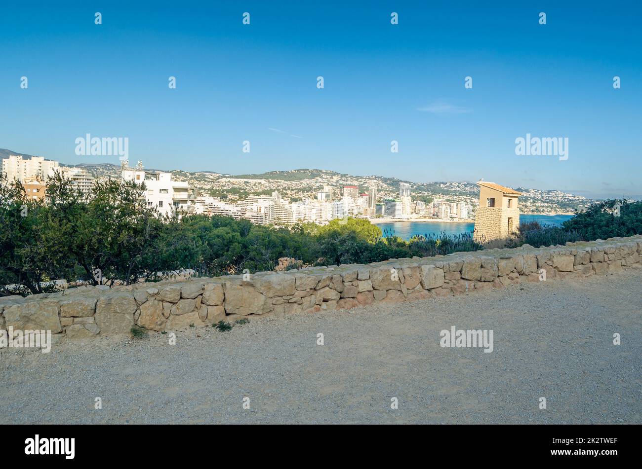View from the Penon de Ifach Natural Park in Calpe, Spain Stock Photo ...