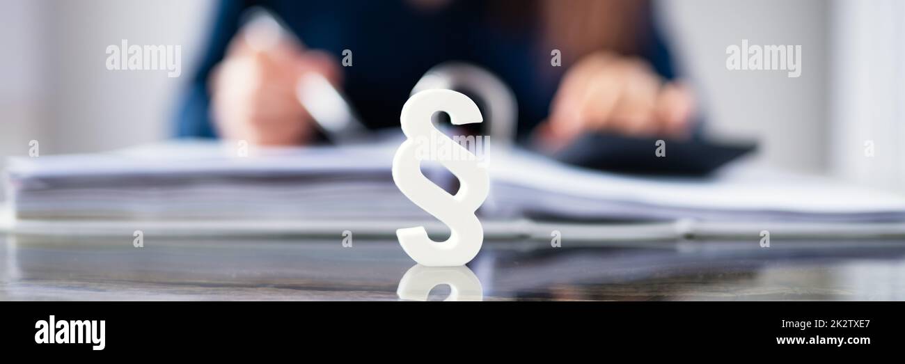 Close-up Of A Red Paragraph Symbol Stock Photo - Alamy