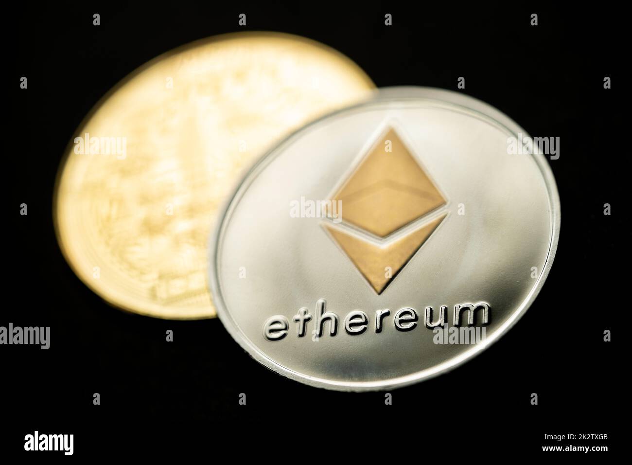Silver Ethereum cryptocurrency Stock Photo - Alamy