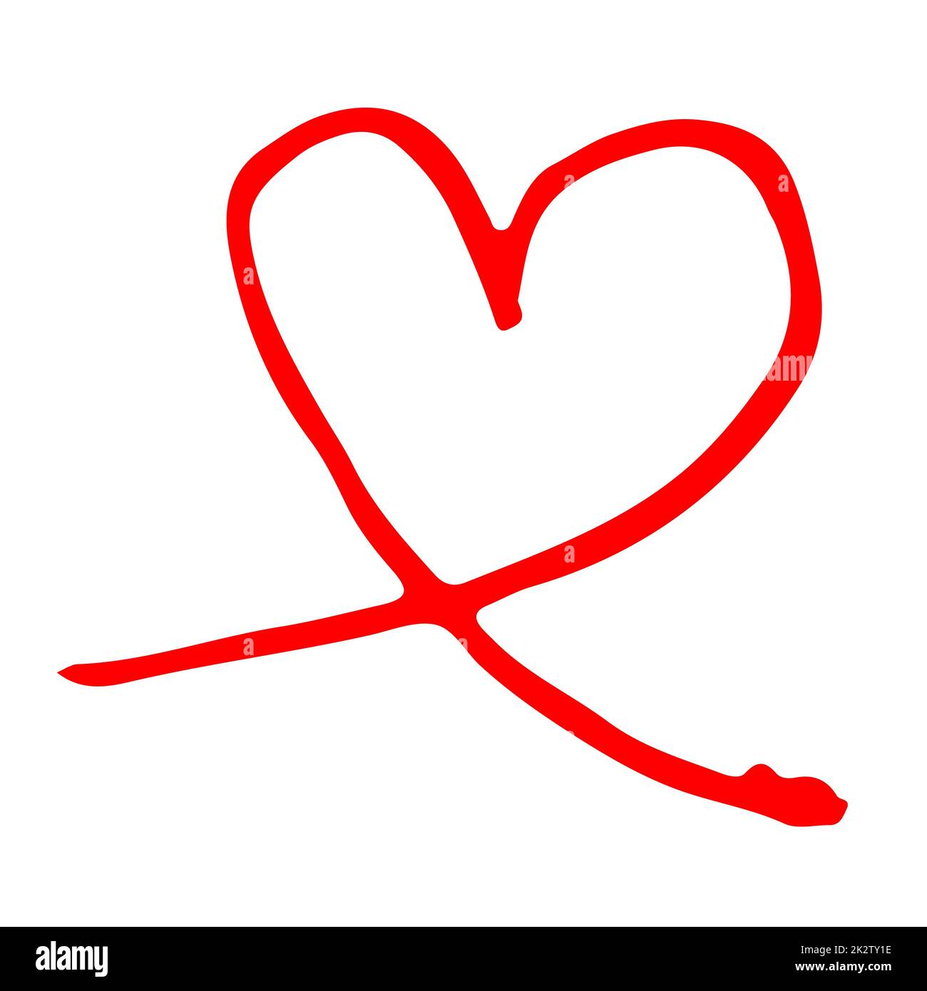 Heart hand drawn doodle Cut Out Stock Images & Pictures - Alamy