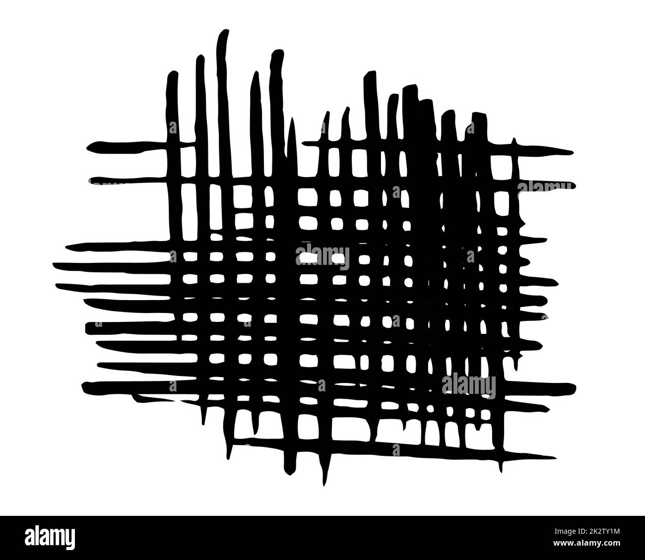 Hatching texture hand painted with black ink brush stroke Stock Photo ...