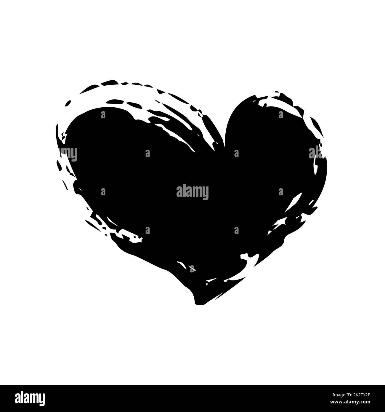 Simple pink painted heart Cut Out Stock Images & Pictures - Alamy