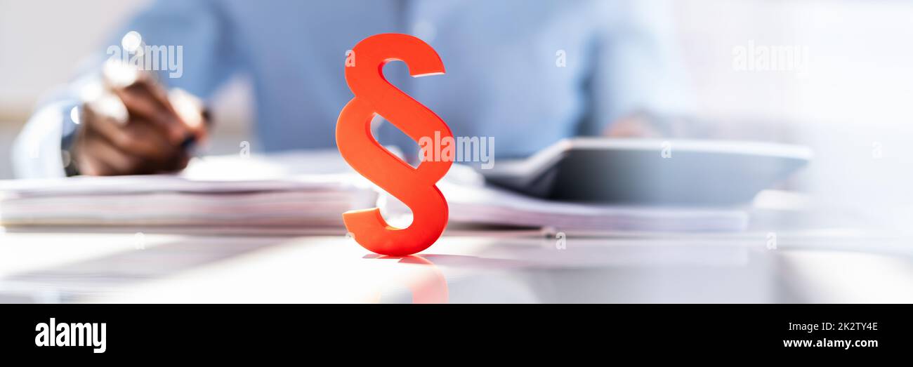 Close-up Of A Red Paragraph Symbol Stock Photo - Alamy