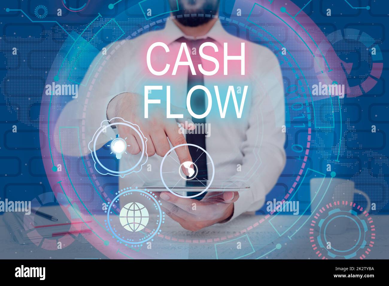 Conceptual caption Cash Flow. Business idea Movement of the money in ...