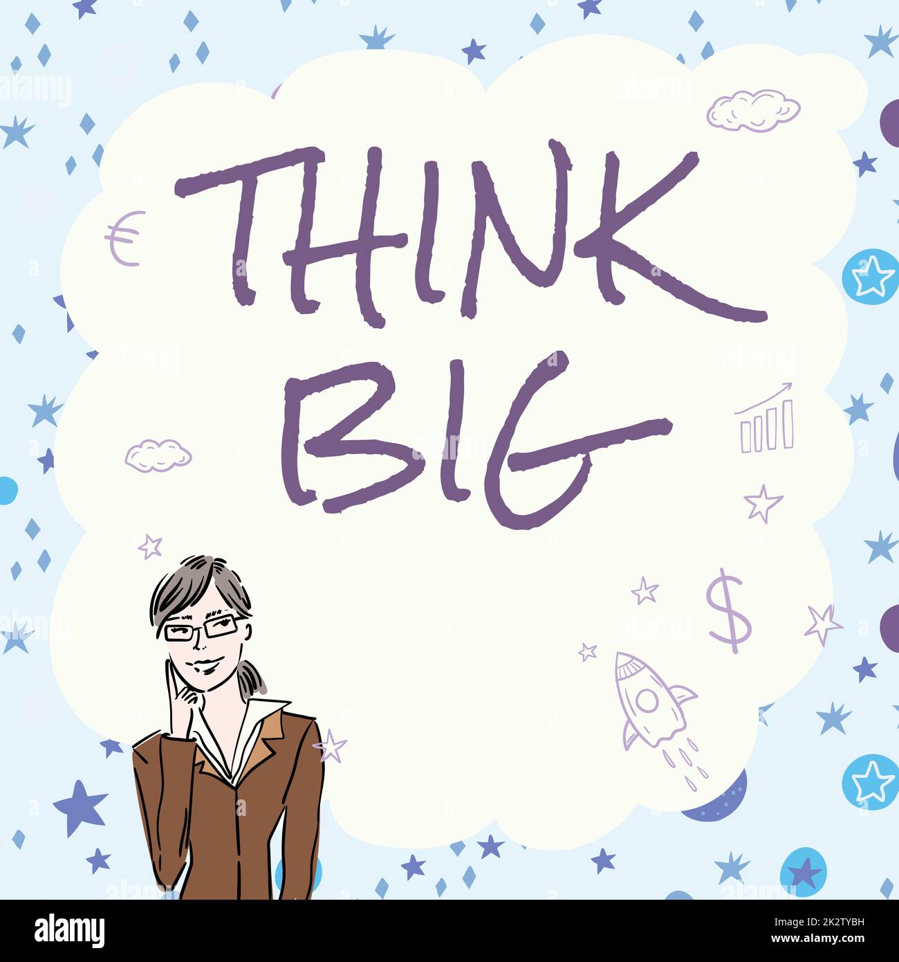 Text showing inspiration Think Big. Internet Concept To plan for ...