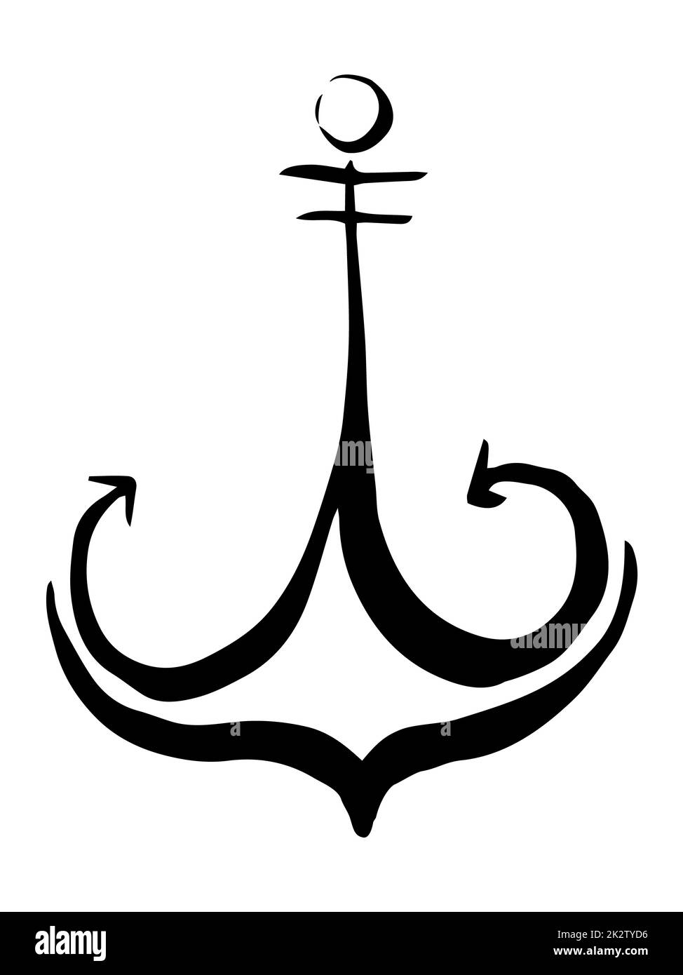 Black anchor vector simple hi-res stock photography and images - Alamy