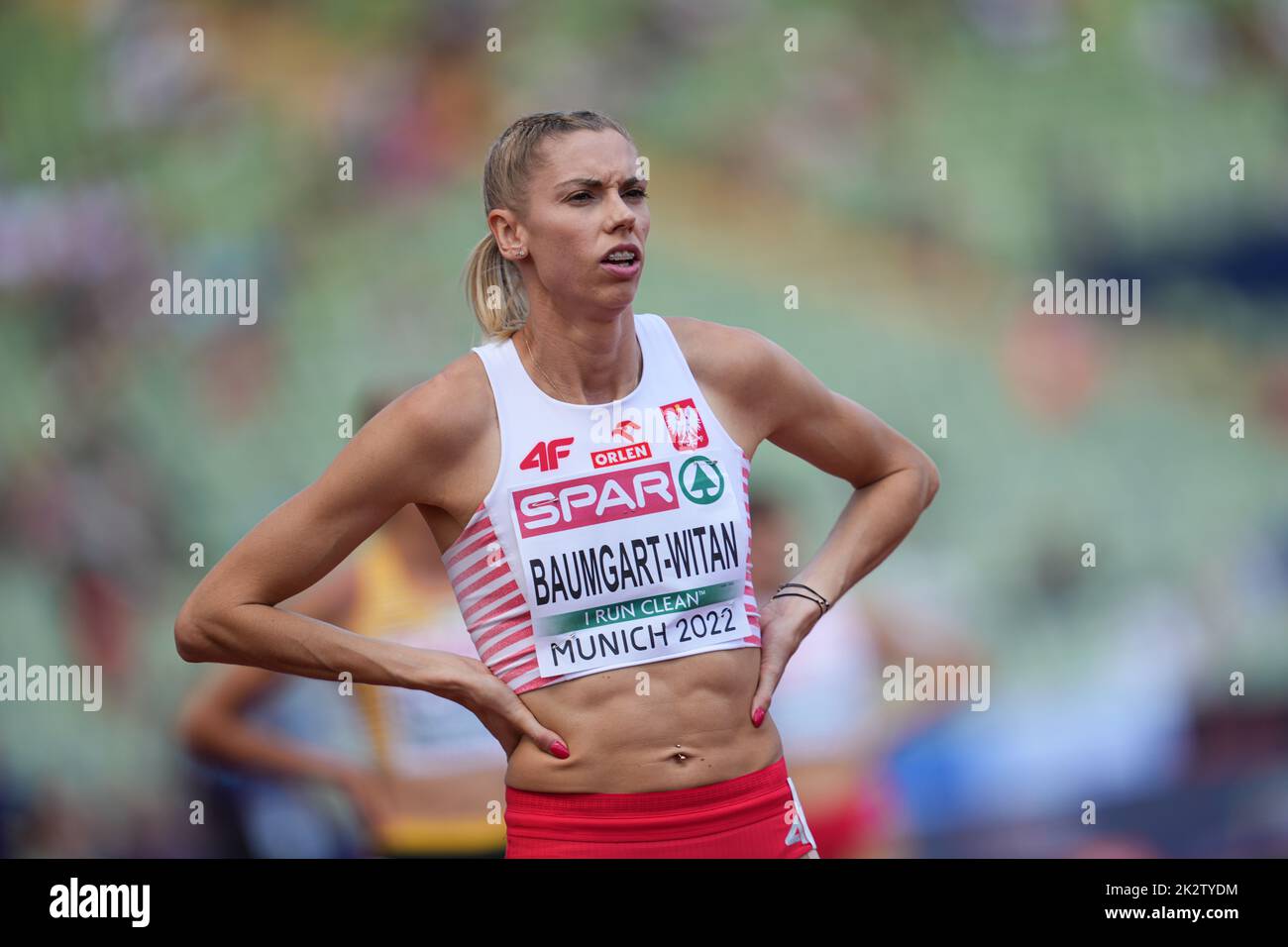 Iga Baumgart-Witan participating in the 400 meters of the European ...