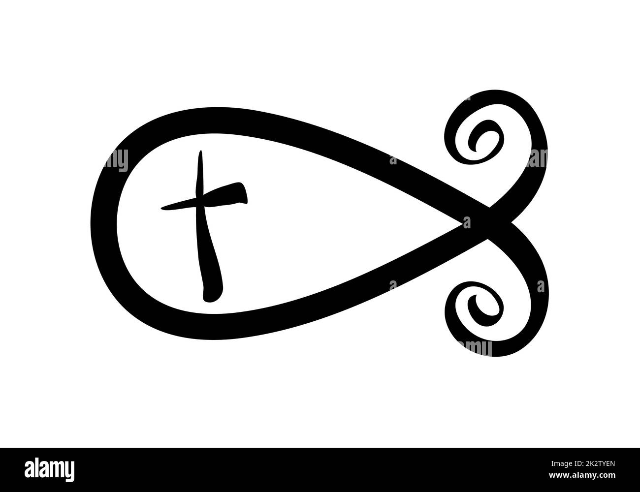 Christian cross jesus ichthys fish symbol Cut Out Stock Images ...
