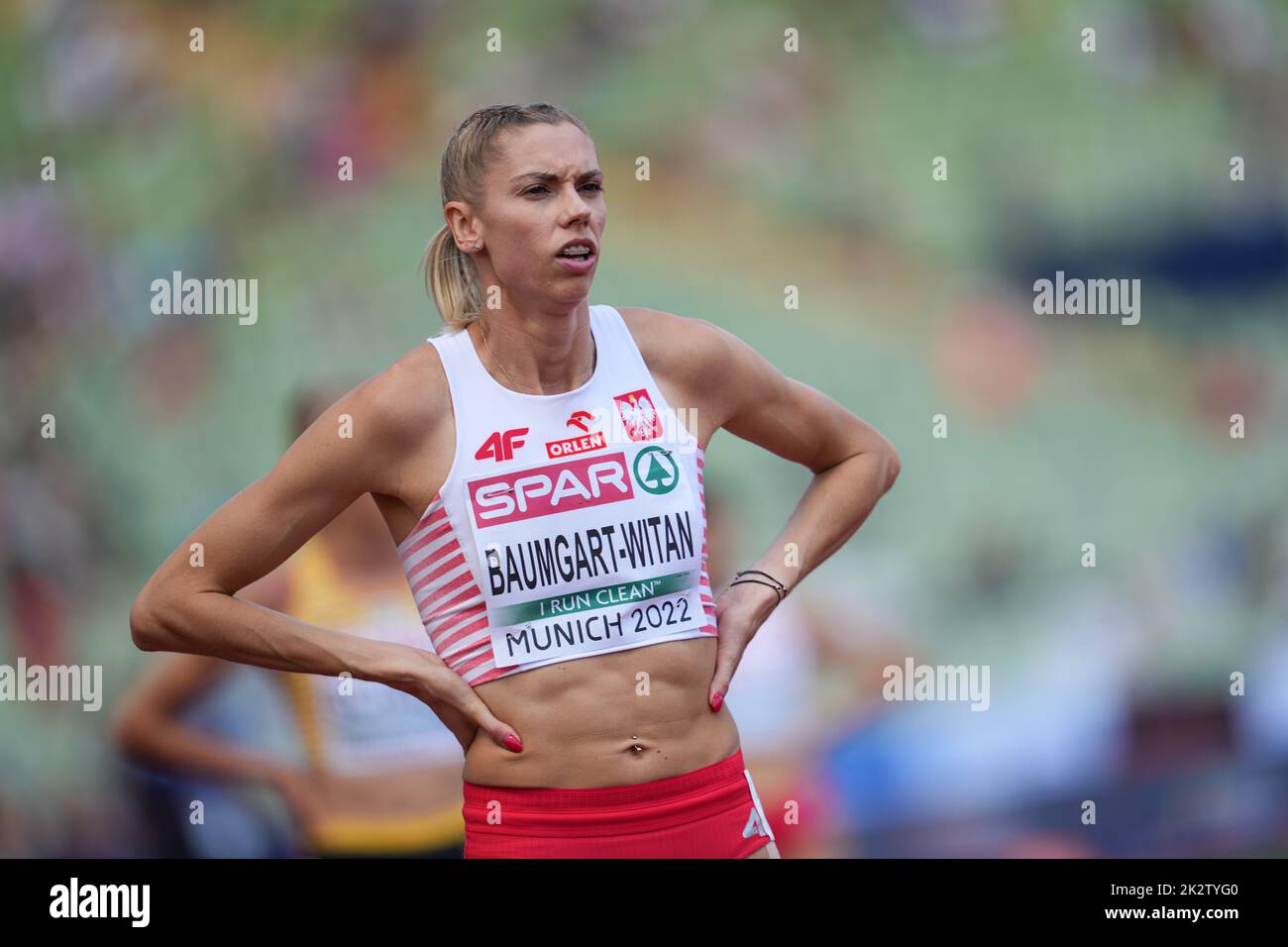 Iga Baumgart-Witan participating in the 400 meters of the European ...