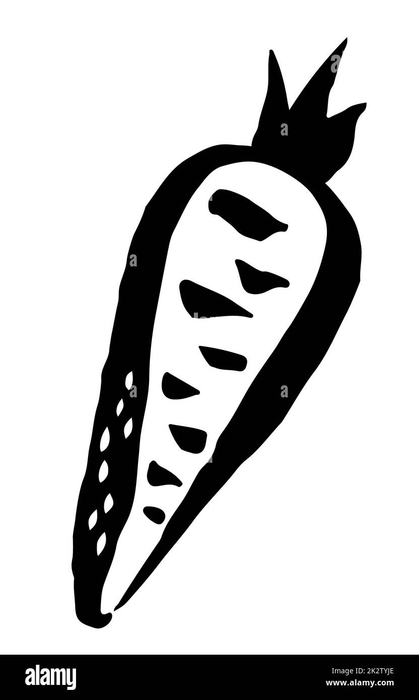 Black white carrot cartoon Black and White Stock Photos & Images - Alamy